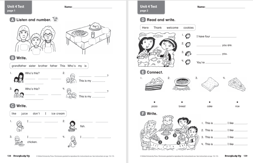 Test+worksheets Everybody up starter-6 - Evibook - Thư viện sách online